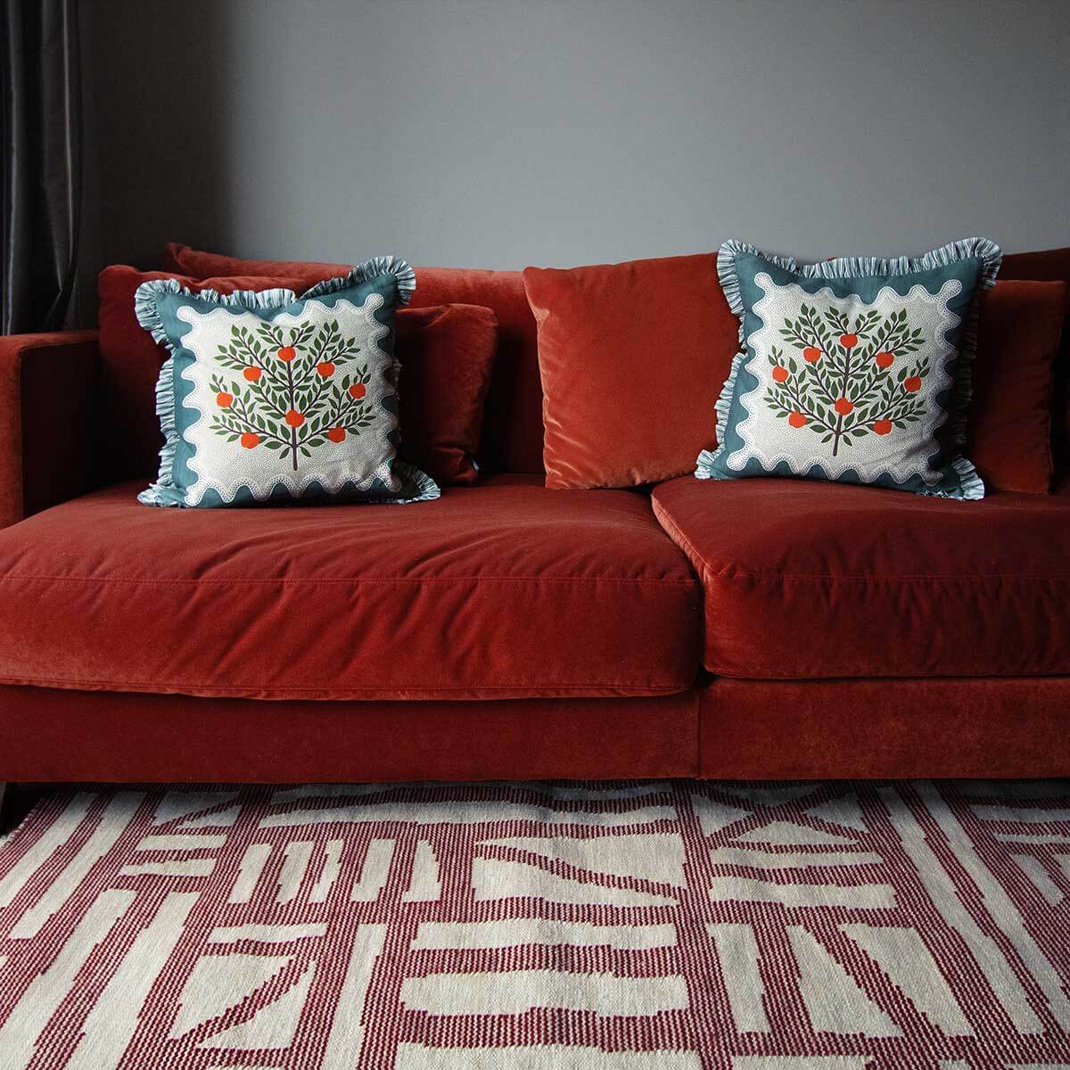 Tudor Wool Flatweave Rug - Red – Safomasi