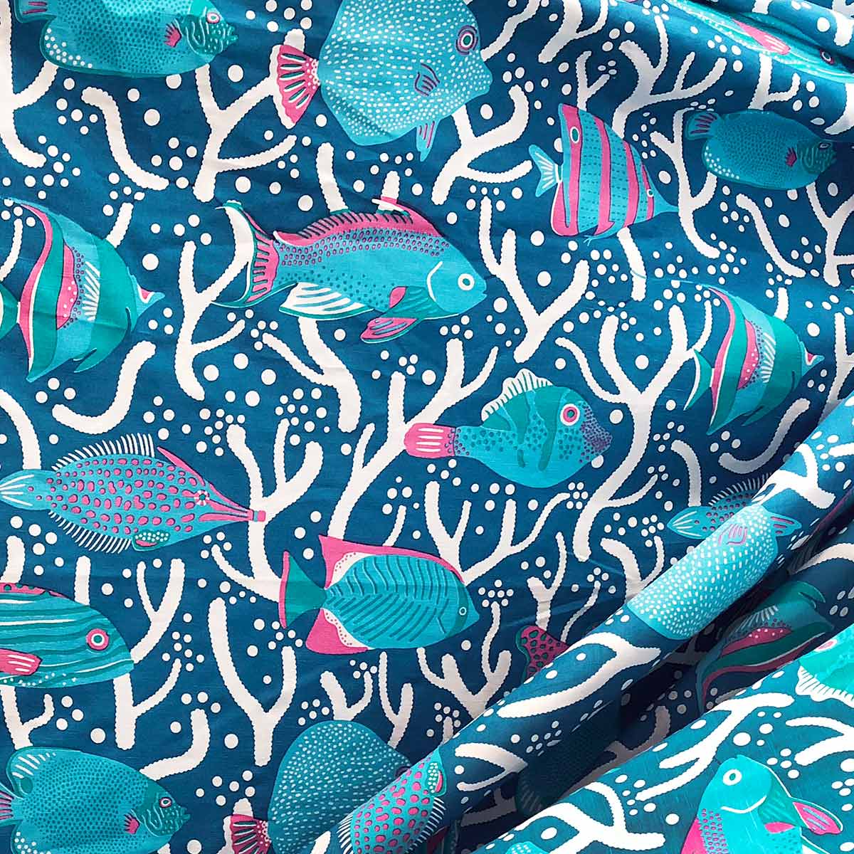 Blue Ocean Reef Fabric – Safomasi