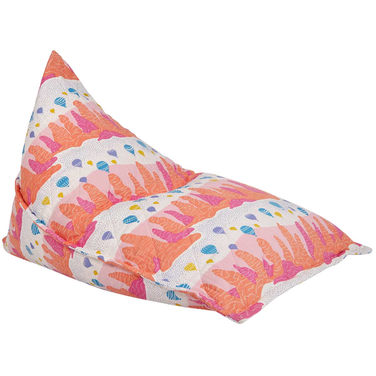 Fairy Chimney Pink Printed Bean Bag - Luxury Triangle Bean Bag Chair ...